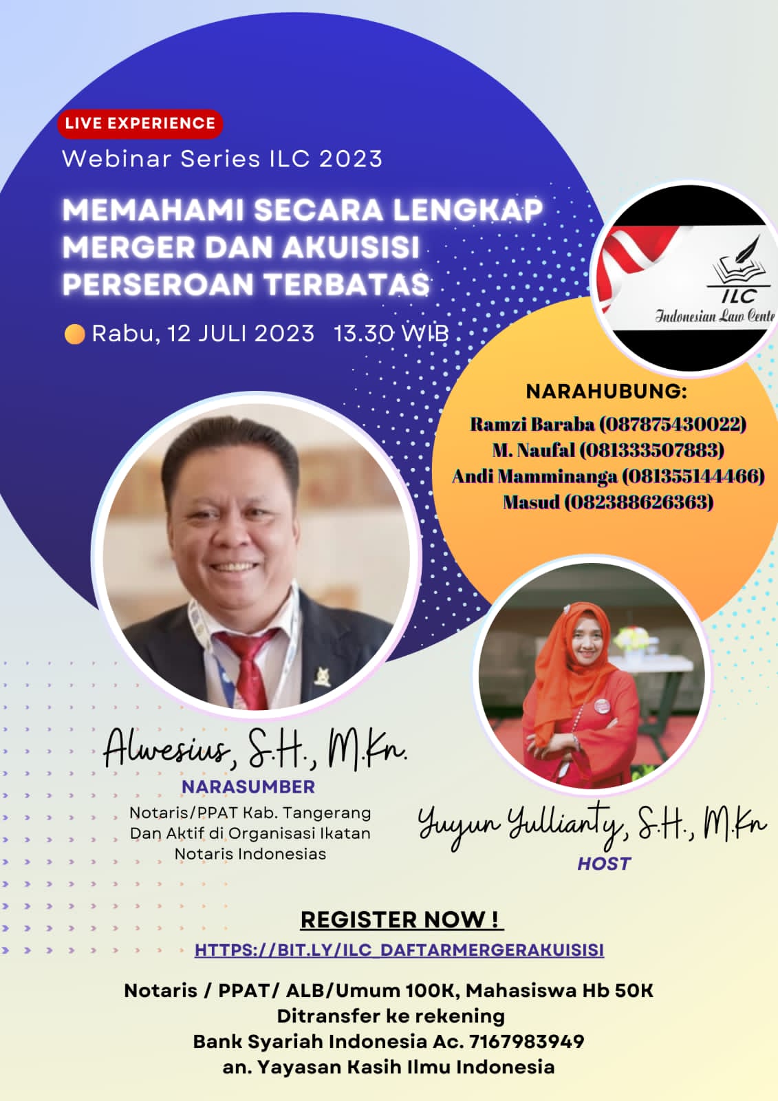 WEBINAR SERIES ILC MEMAHAMI SECARA LENGKAP MERGER DAN AKUISISI PT (PEREROAN TERBATAS) - ILC